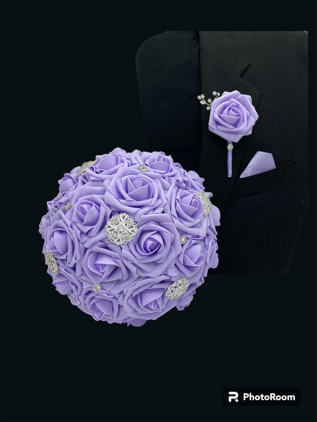 Custom Made to Order Lilac L Lavender Bouquet L Brooch Bridal Bouquet L ...