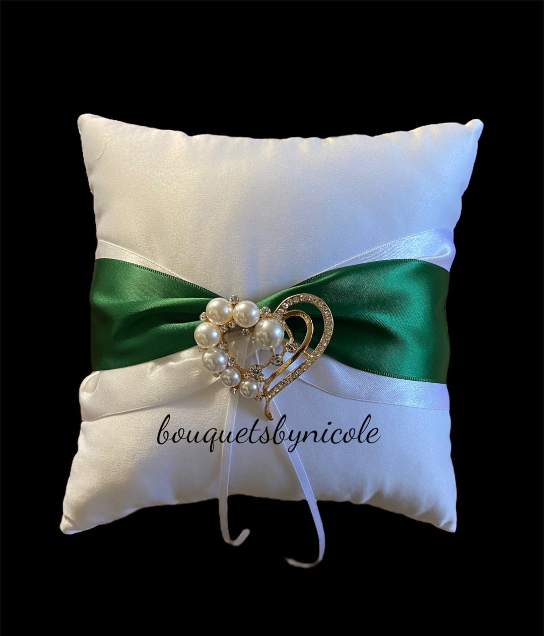 Customized Brooch Emerald Green L Brooch L Flower Girl Basket L Wedding ...