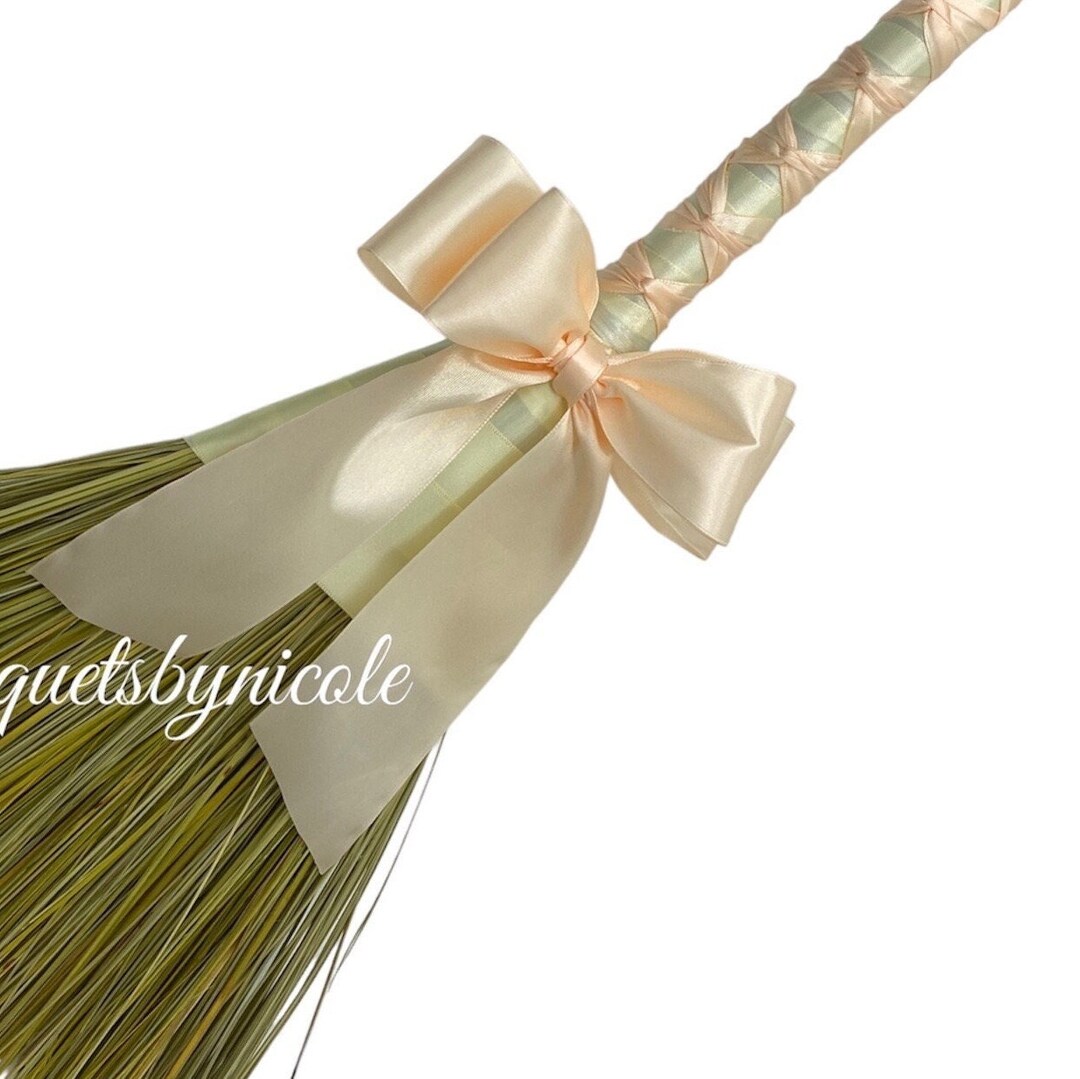 Customized Wedding Jumping Broom L Ivory L Blush L Traditional Wedding ...