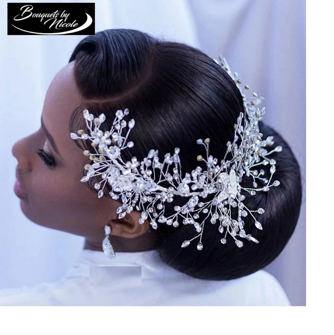 24hr. Ship Bridal Tiara, Crown, Wedding Hair Accessories, Hair Jewelry ...