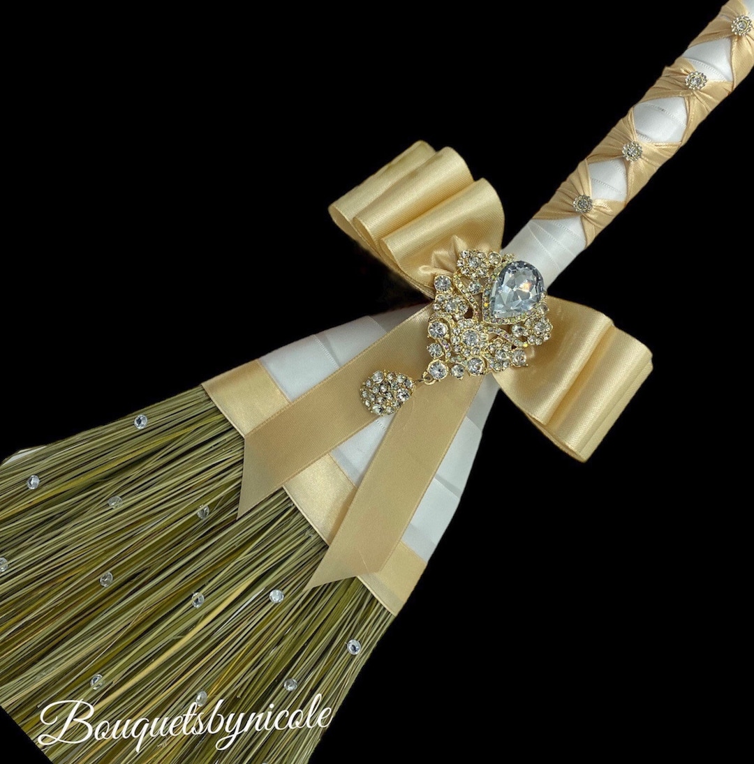 Customized Wedding Jumping Broom L Champagne L Traditional Wedding ...
