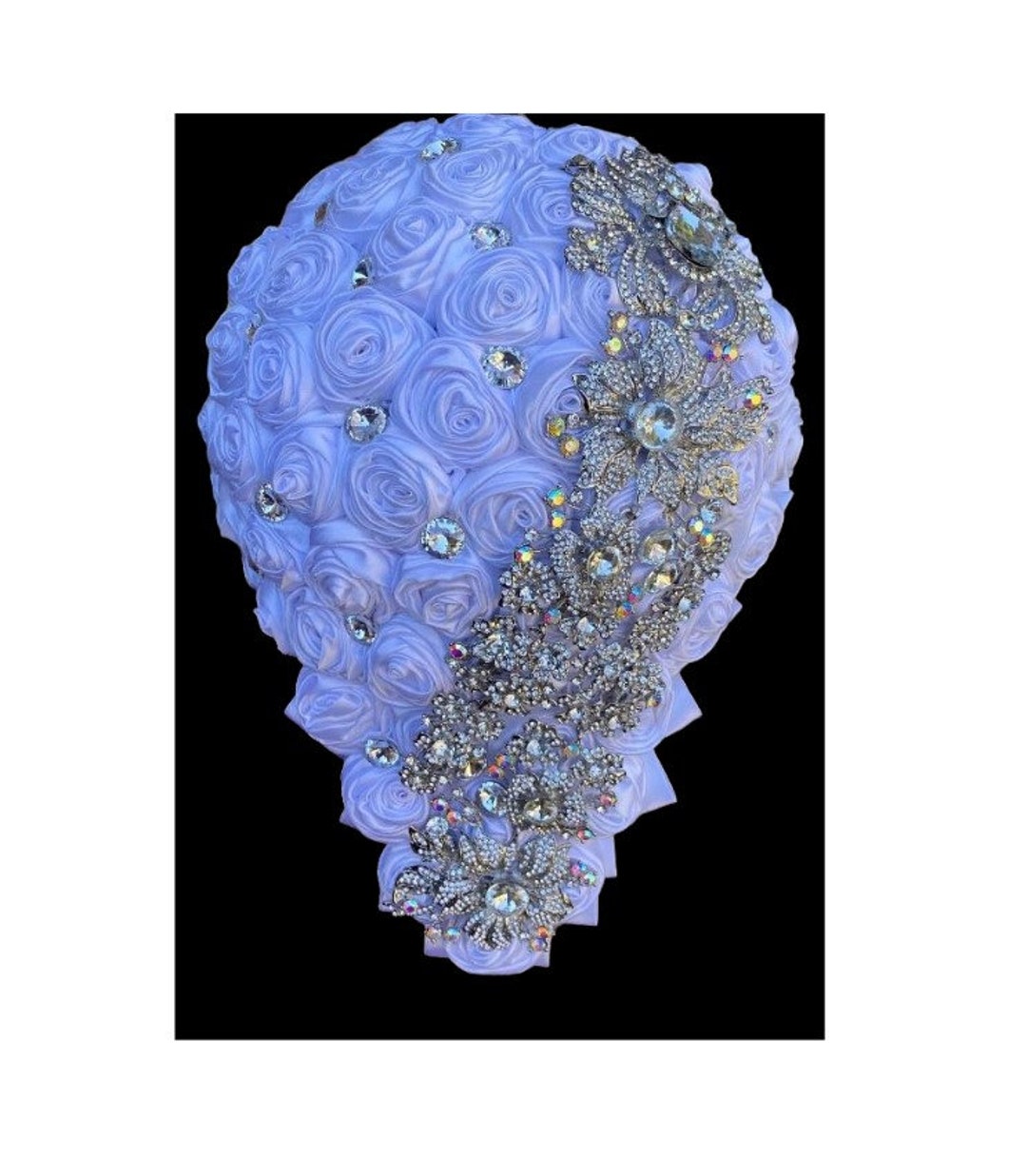 Handmade Cascade Bouquet L Waterfall Bouquet L Brooch Bouquet L White ...