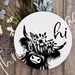 Hi Highland Cow Digital Design, Welcome Door Hanger Cut File, Farmhouse ...