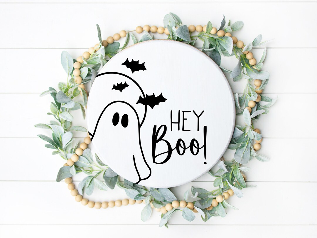 Hey Boo Ghost Design File, Halloween Ghost Design, Halloween Cricut ...