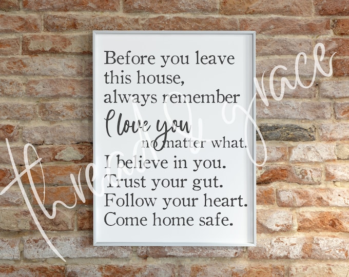In This House Print, Welcome Sign, Family Rules Poster, Living Room ...