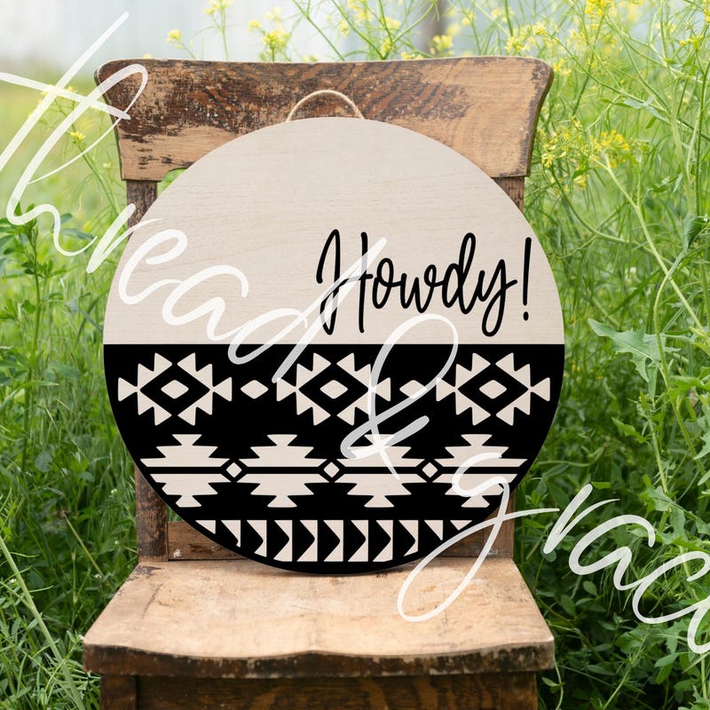 Aztec Door Hanger Welcome - Etsy