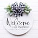 Welcome to Our Happy Place Door Sign Design, Farmhouse Round Door Sign ...