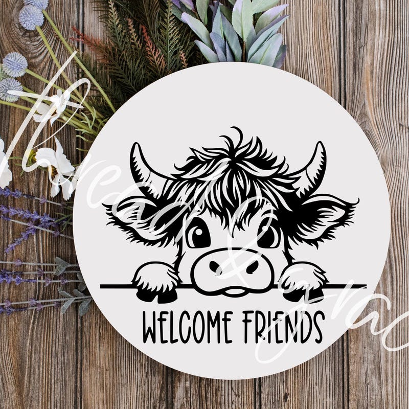 Highland Cow Office Sign - Etsy