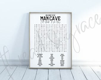 Man Cave Word Art - Etsy