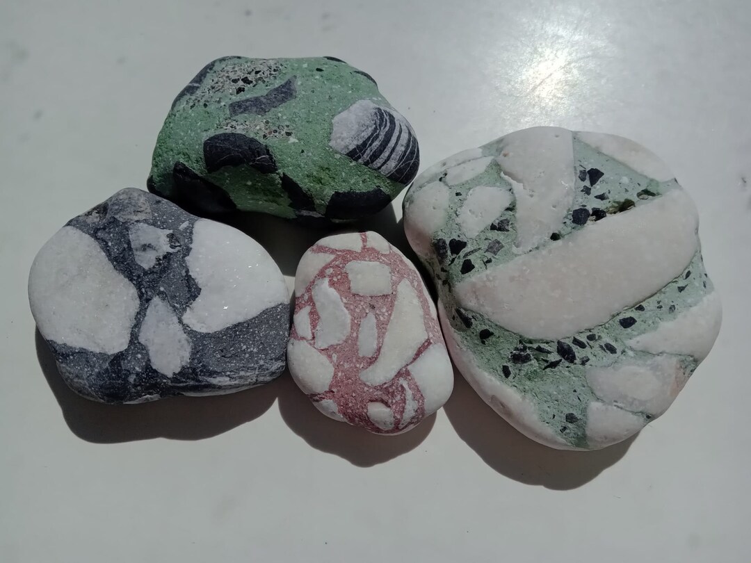 4 Pcs Surf Tumbled Terrace Tiles/ Beach Finds/ K-47 - Etsy