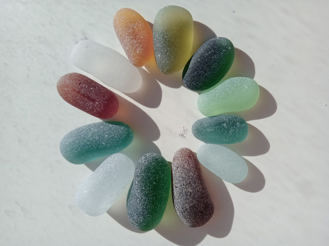 Sea Glass Elongated Shapes Beach Glass for Decor/s-9 - Etsy