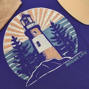 Retro Lighthouse Short Sleeve T-shirt | | Unisex Graphic Tee - Etsy