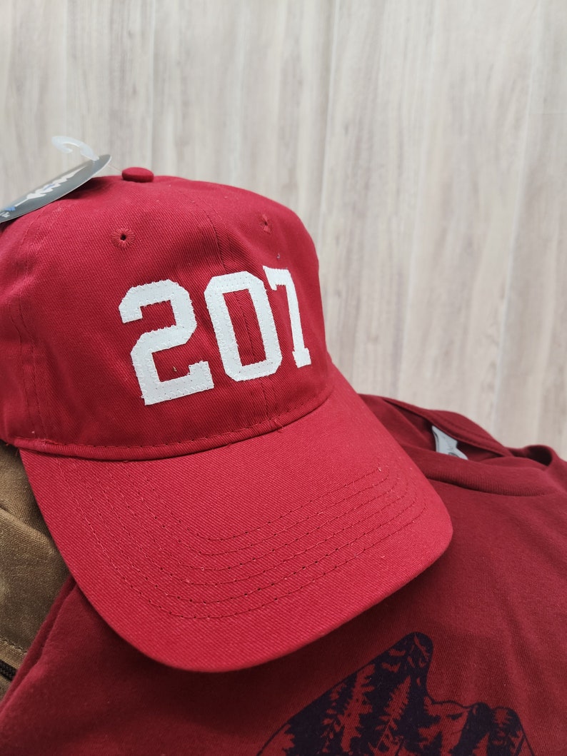 Maine 207 Area Code Hat | Twill Appliqué Baseball Cap - Etsy