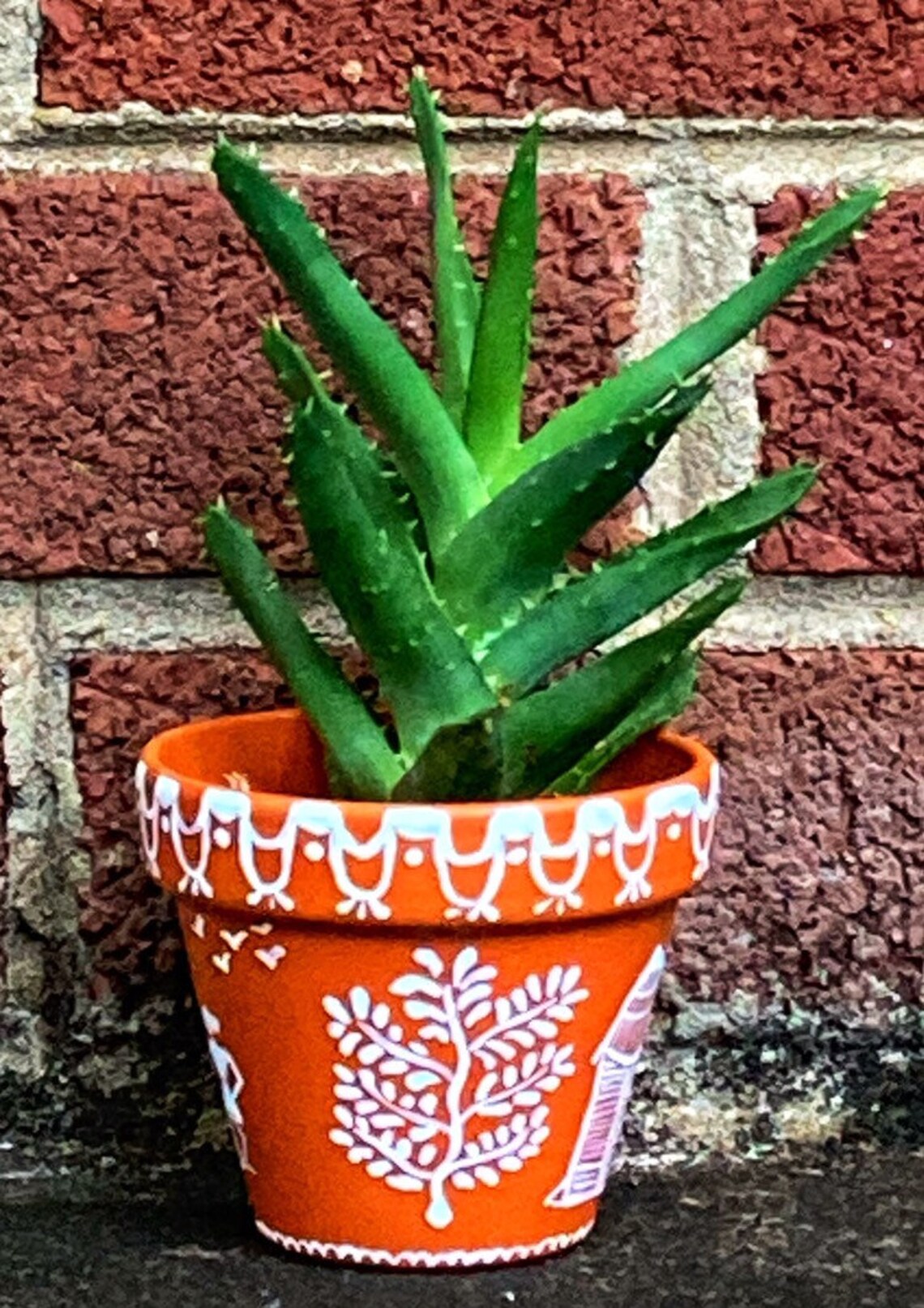 Painted Pots 3 Hand Painted Warli Art Flower Pots Unique - Etsy