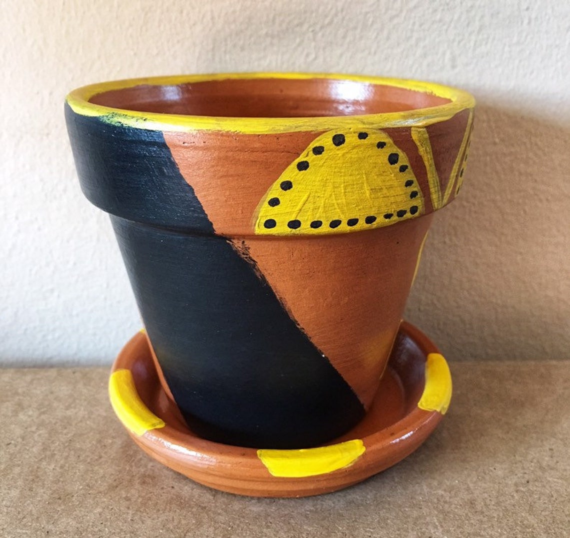 Warli Pots, Tribal Planter, Hand Painted Flower Pots, Indoor Outdoor ...
