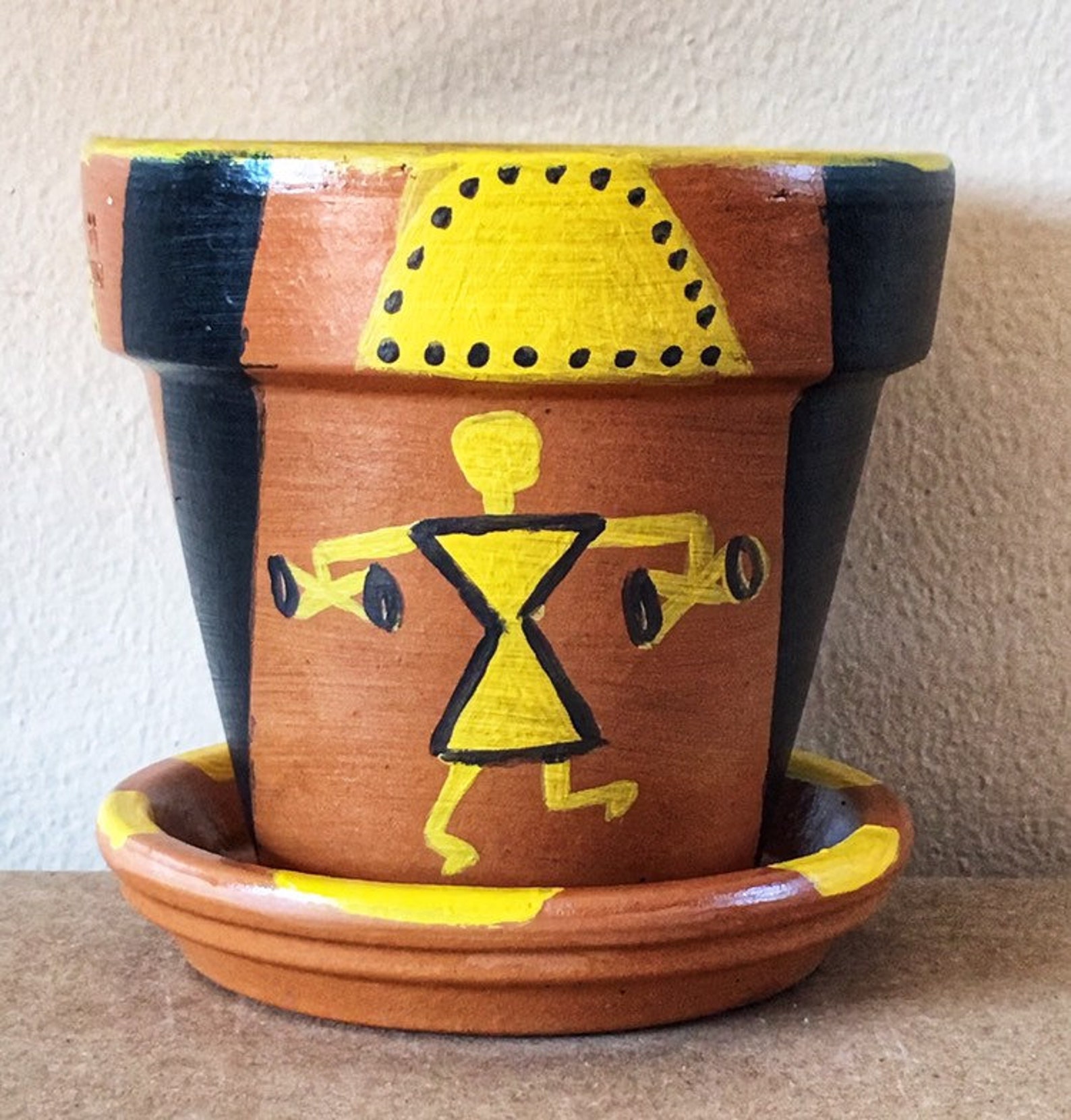 Warli Pots, Tribal Planter, Hand Painted Flower Pots, Indoor Outdoor ...