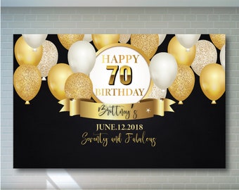 70th birthday banner | Etsy