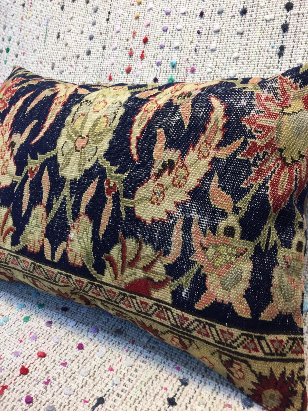 18x28 Rug Pillow Cover Navy Blue Pillow Couch Pillow Sofa - Etsy