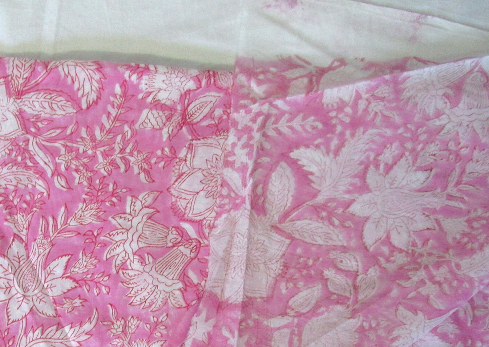 Hand Block Print Sanganeri Fabric Indian Floral Print Running - Etsy UK
