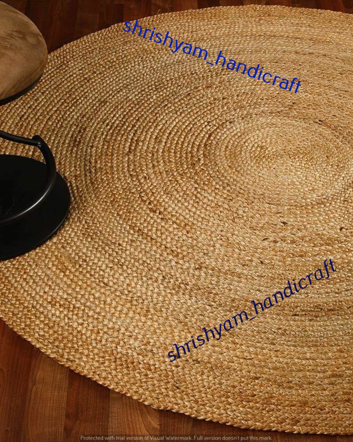 RUG RAG Braided Jute Round Rug Meditation Mat Mandala Rug - Etsy