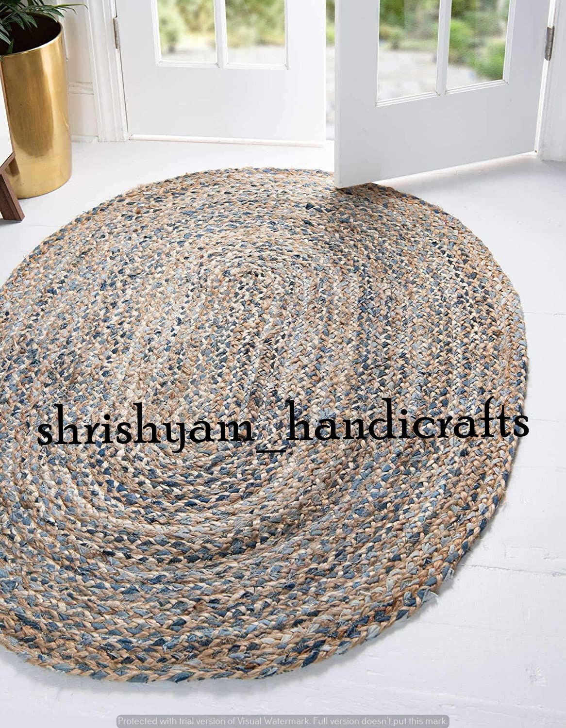 RUG Braided Oval Rug Meditation Mat Mandala Rug Bohemian - Etsy