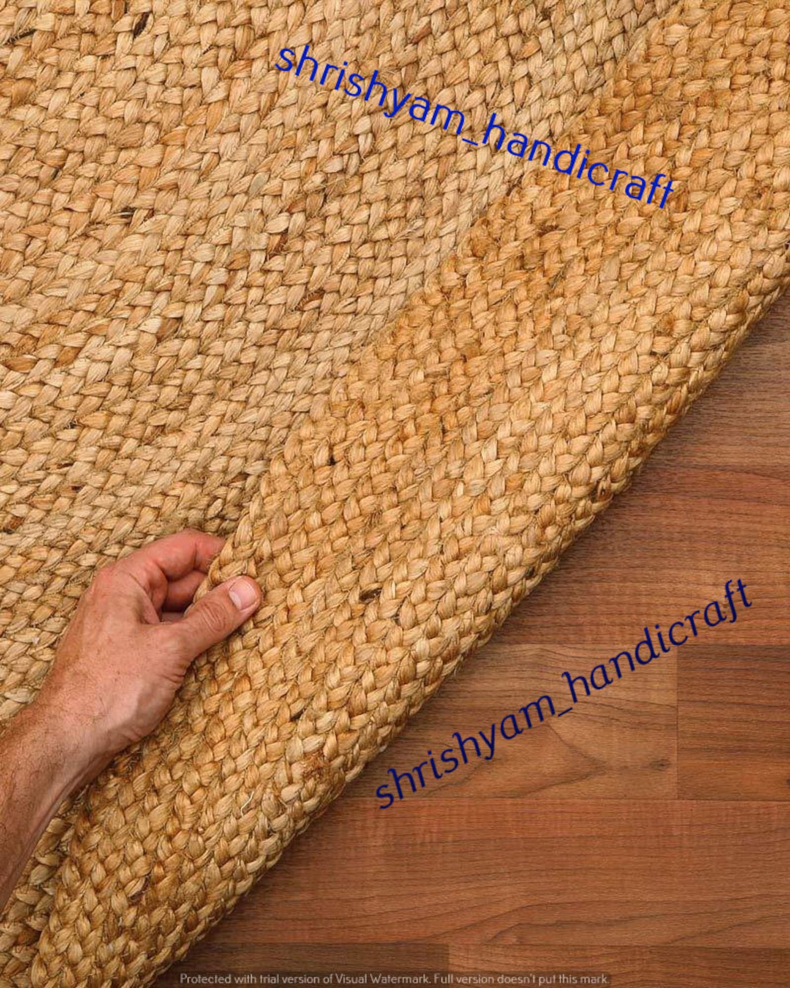 RUG RAG Braided Jute Round Rug Meditation Mat Mandala Rug | Etsy