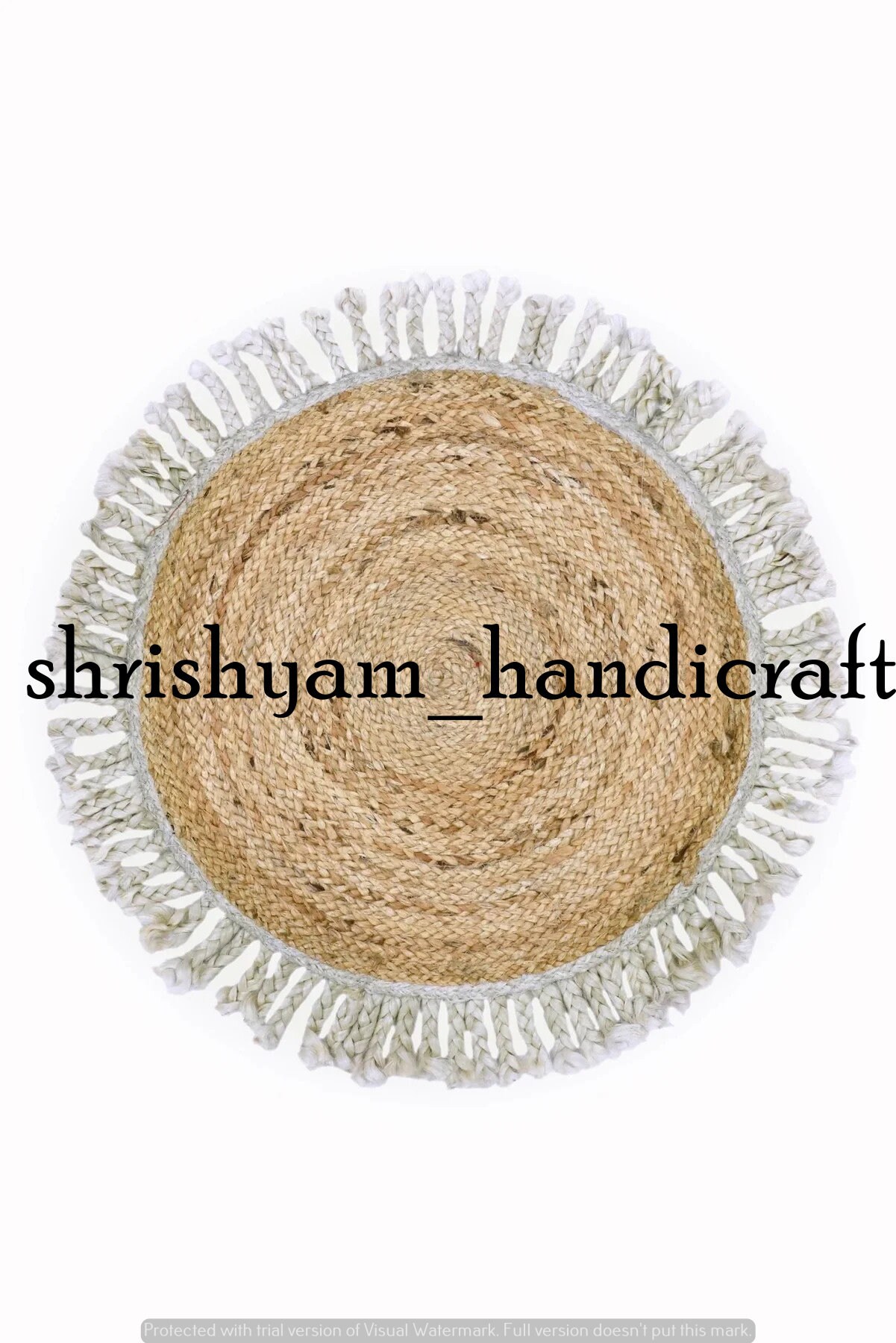 Natural Jute Hand Braided Bohemian Jute Rug Custom Size - Etsy