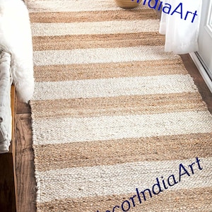 Indian Jute Rug Natural Jute Carpet Handwoven Rugs Solid Area | Etsy