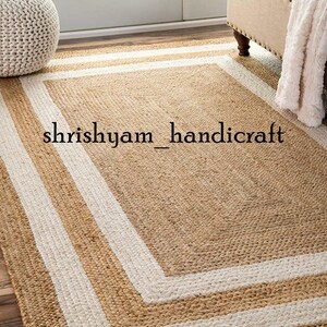 Jute Rug 6x9 Area Rug Modern Boho Rug Natural Fiber Rug - Etsy India