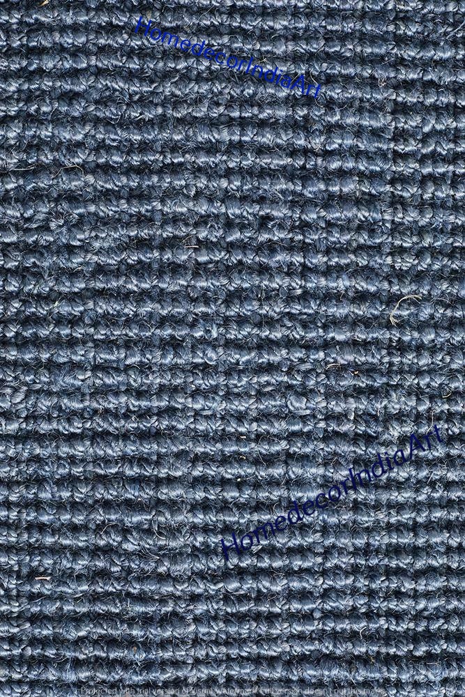 Blue Color Natural Jute Rectangle Rug Indian Handmade | Etsy