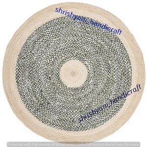 Round Bohemian Decor Indian Braided Jute Round Rug Home Decor Rug RAG ...