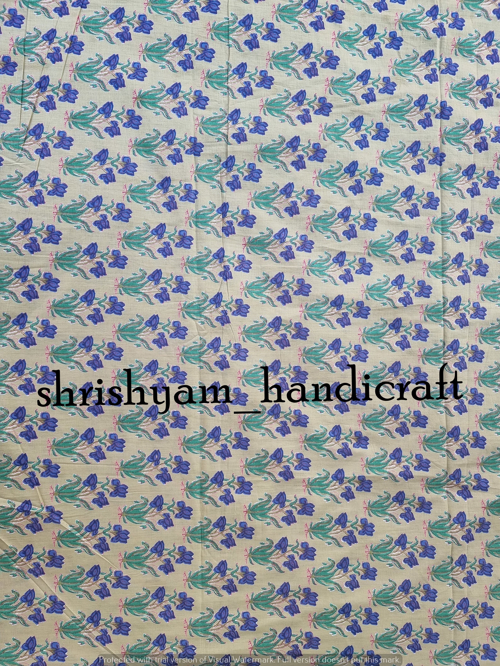 Hand Dyed Print Cotton Fabric Block Print Fabric Dress - Etsy