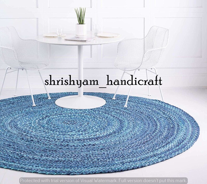 Hand Braided Bohemian Colourful Cotton Chindi Area Rug Multi - Etsy