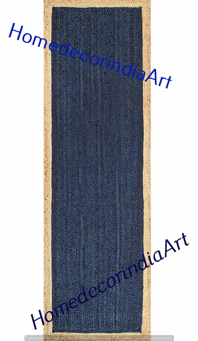 Braided Rug Runner Braided Area Rug Jute Cotton Rug Runner - Etsy