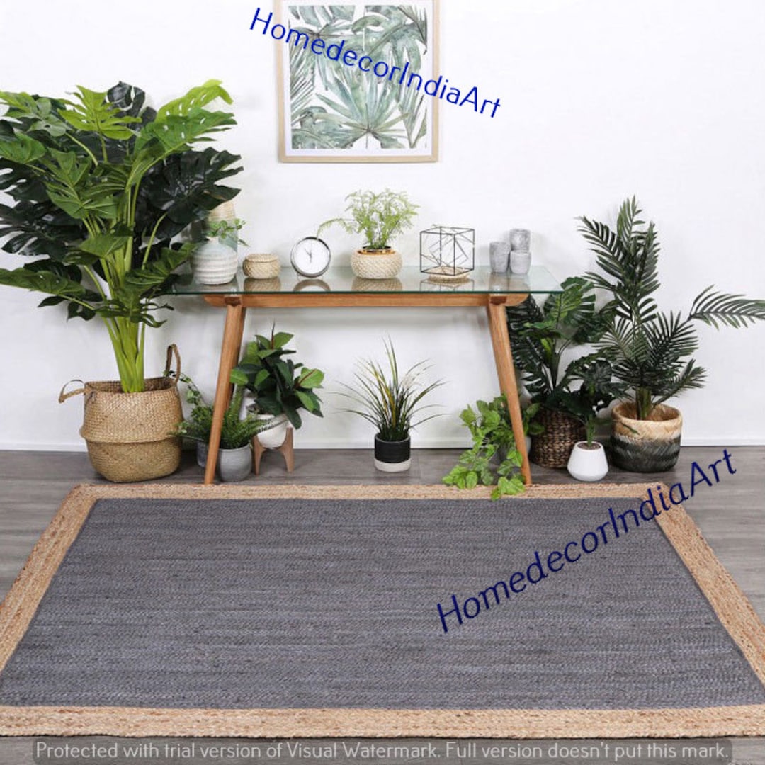 Indian Braided Floor Rug Rectangle Natural Jute Rug. Natural - Etsy