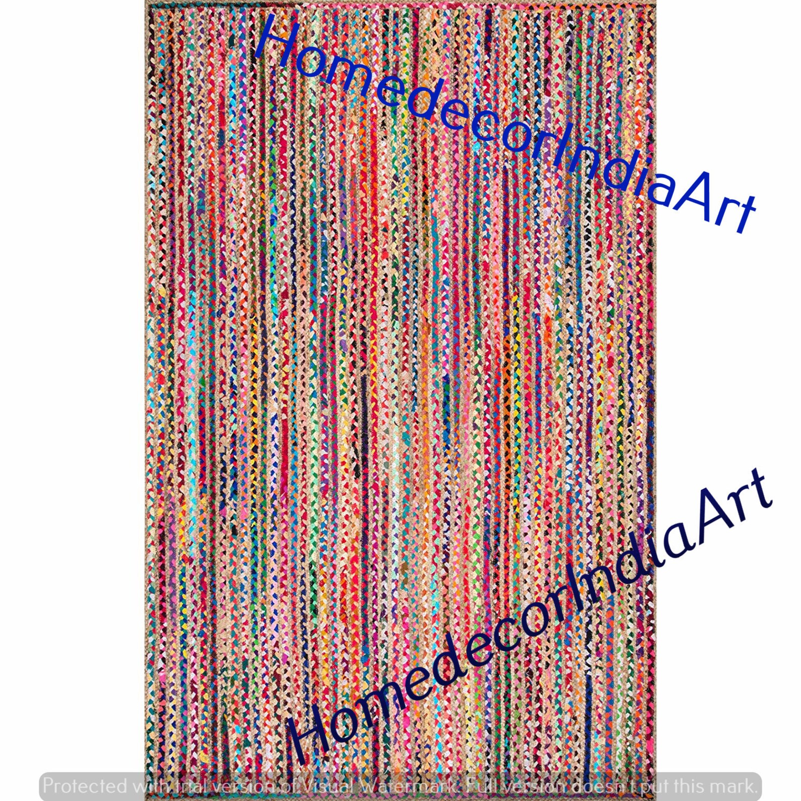 Indian Braided Jute Rug Rag Hand Woven Natural Jute area Rugs | Etsy