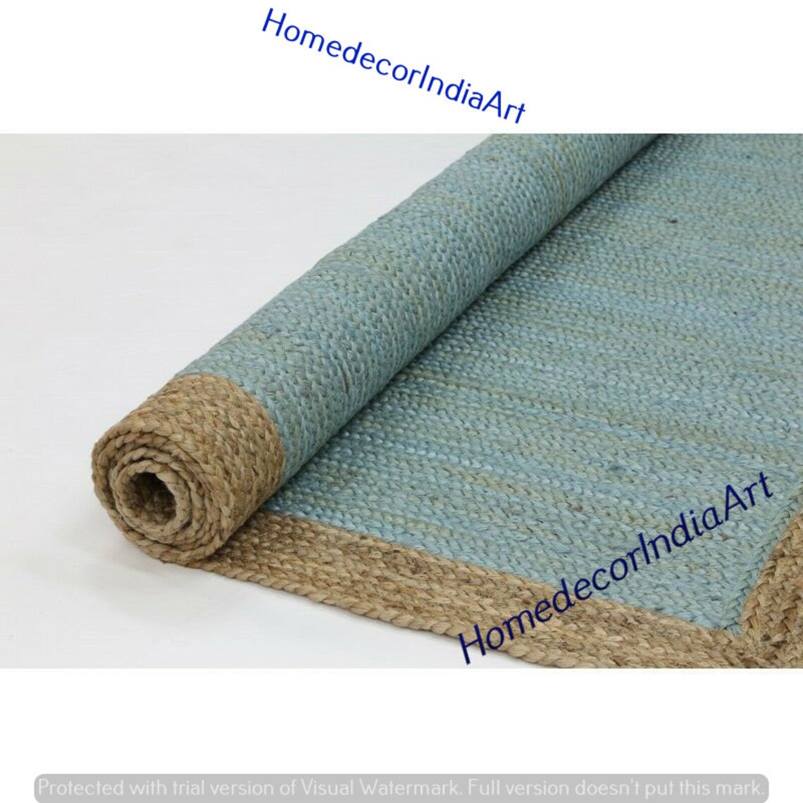 Hand Braided Bohemian Jute Carpet Area Rug multi colors Home | Etsy