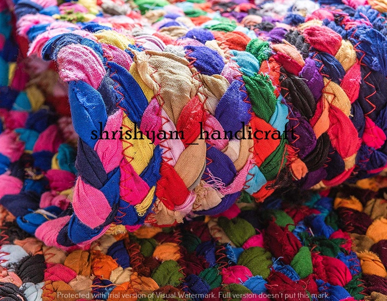 Handmade Braided Area Rug Cotton Rug Chindi Reversible Rug | Etsy