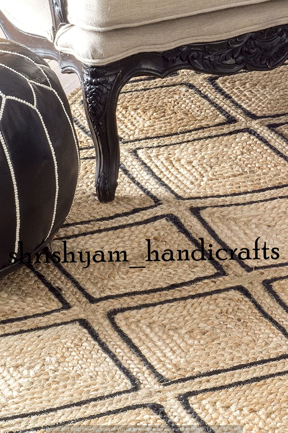 2x34x65x86x93x53x4 Ft. Handwoven New Indian Jute Floor - Etsy