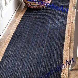 Braided Rug Runner Braided Area Rug Jute Cotton Rug Runner - Etsy