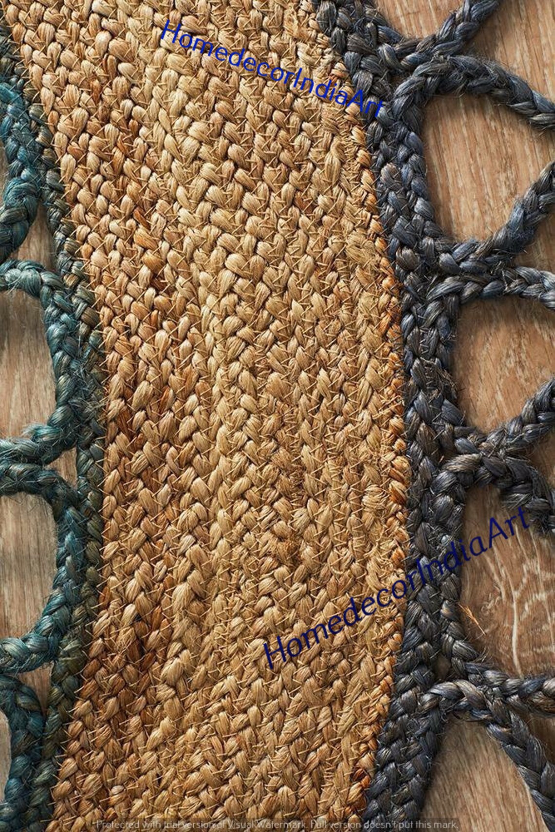 RUG RAG Braided Jute Round Rug Meditation Mat Mandala Rug | Etsy UK