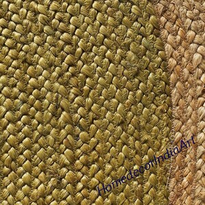 Braided Rag Rug Round Floor Rug Handmade Jute Rug Indian Natural Jute ...