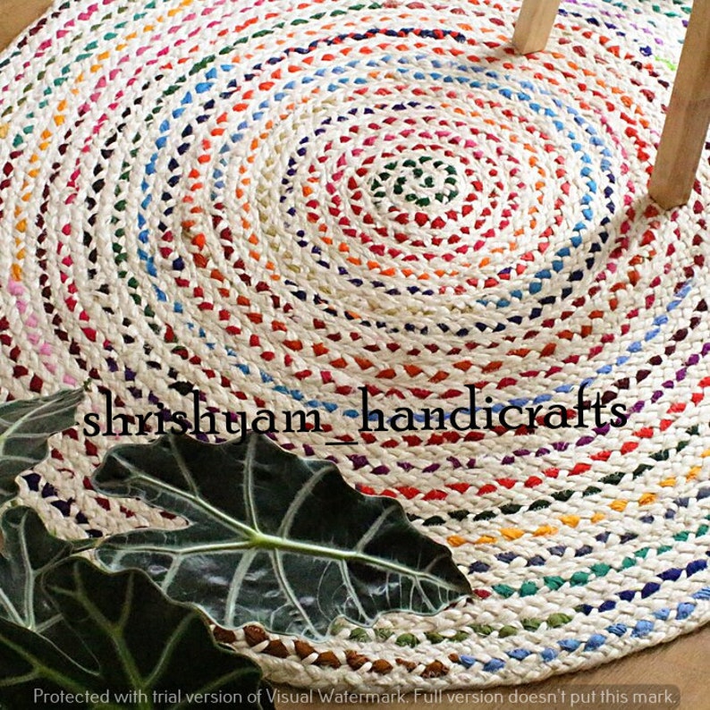 Indian Cotton Chindi Area Rug Home Decor Handmade Hand Braided - Etsy