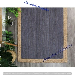 Indian Braided Floor Rug Rectangle Natural Jute Rug. Natural - Etsy