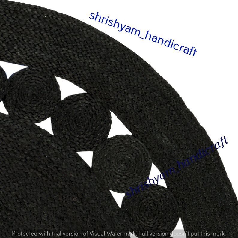 Braided Rug Rag Bohemian Jute Area Rug Round Shape Rag Rug - Etsy