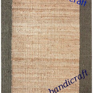 Jute Rectangle Rug 3x5 Feet Rug Rag Natural Rug Jute Handwoven Rug Jute ...