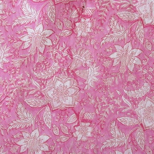 Hand Block Print Sanganeri Fabric Indian Floral Print Running - Etsy