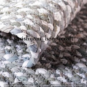 RAG RUG, Braided Round Rug, Meditation Mat, Mandala Rug, Bohemian Decor ...