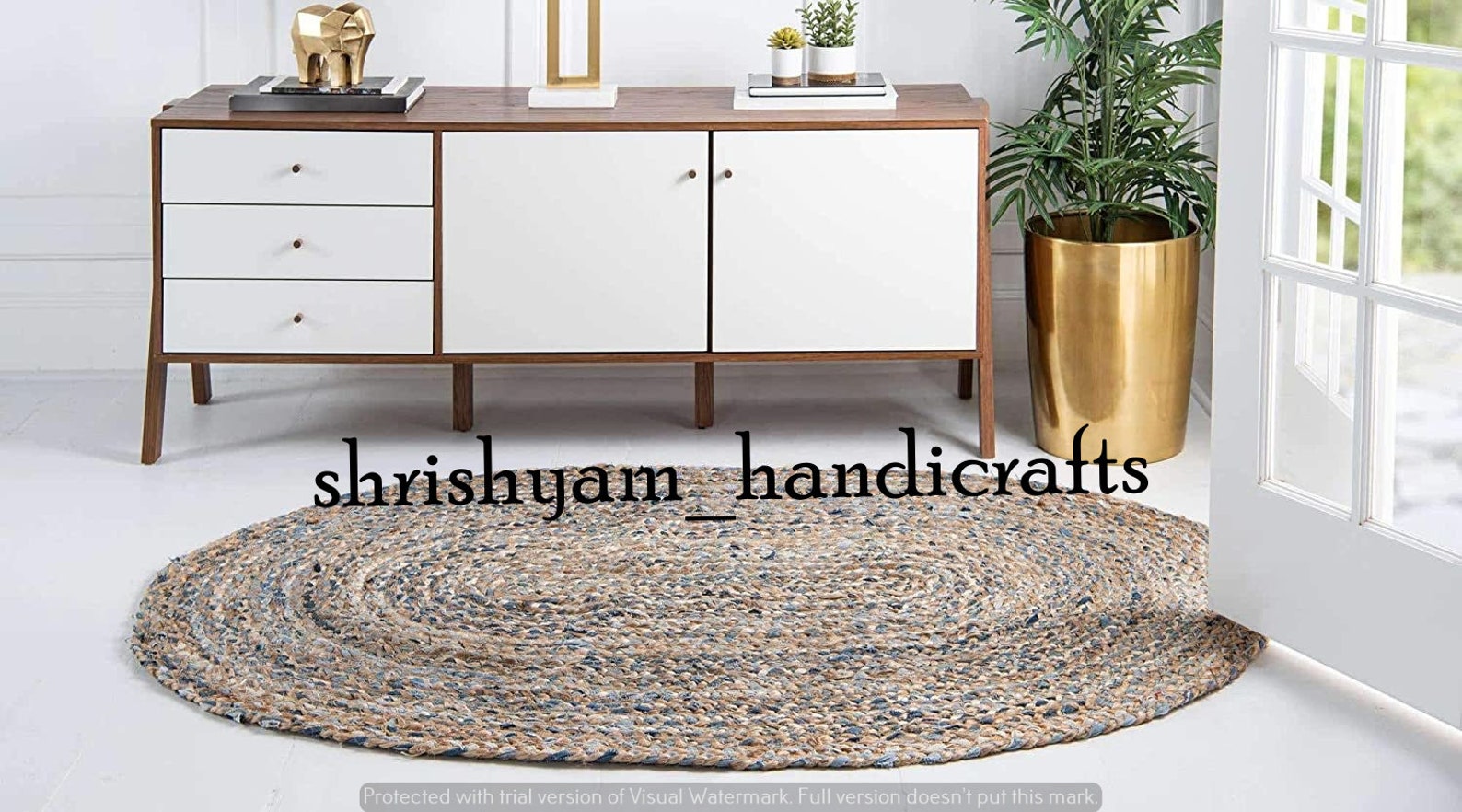 RUG Braided Oval Rug Meditation Mat Mandala Rug Bohemian - Etsy