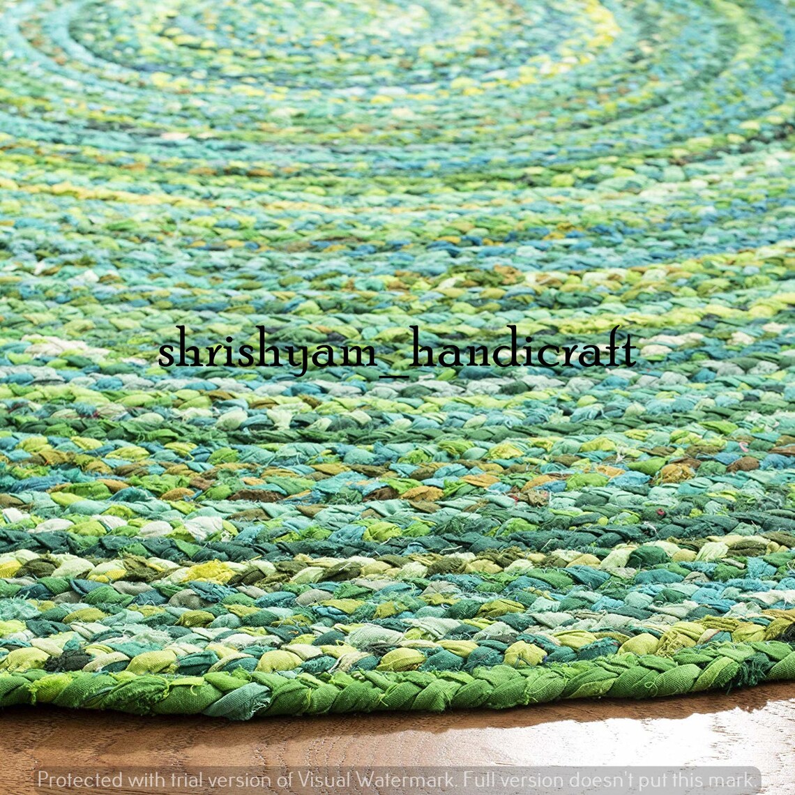 Indian Hand Braided Bohemian Cotton Chindi Area Rug Multi - Etsy